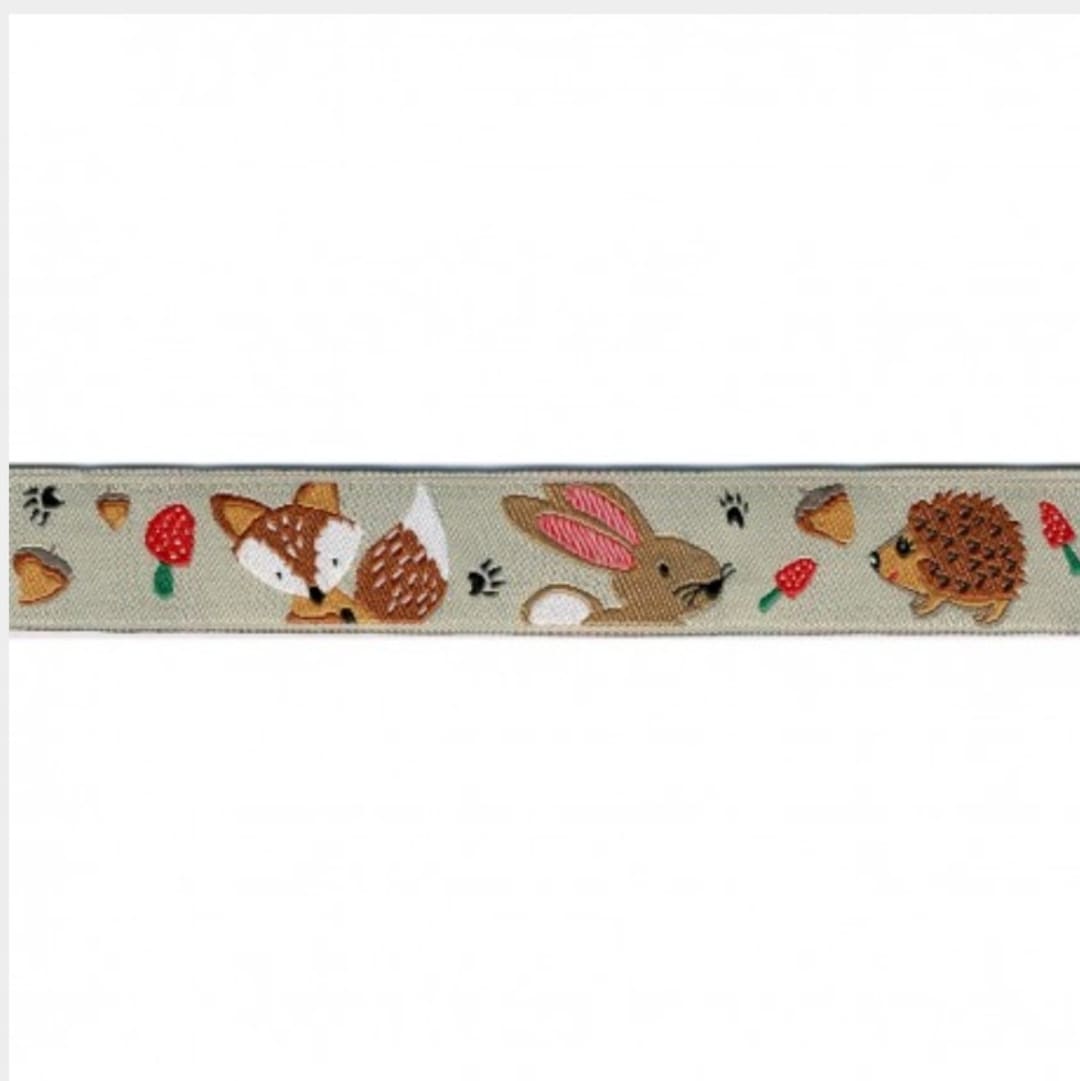 Woodland Animals Jacquard Woven Ribbon, 15mm (9/16in) Wide *sold per ...
