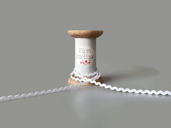 White Mini Ric Rac Trim 5mm 3/16in Wide sold per Metre | Etsy UK
