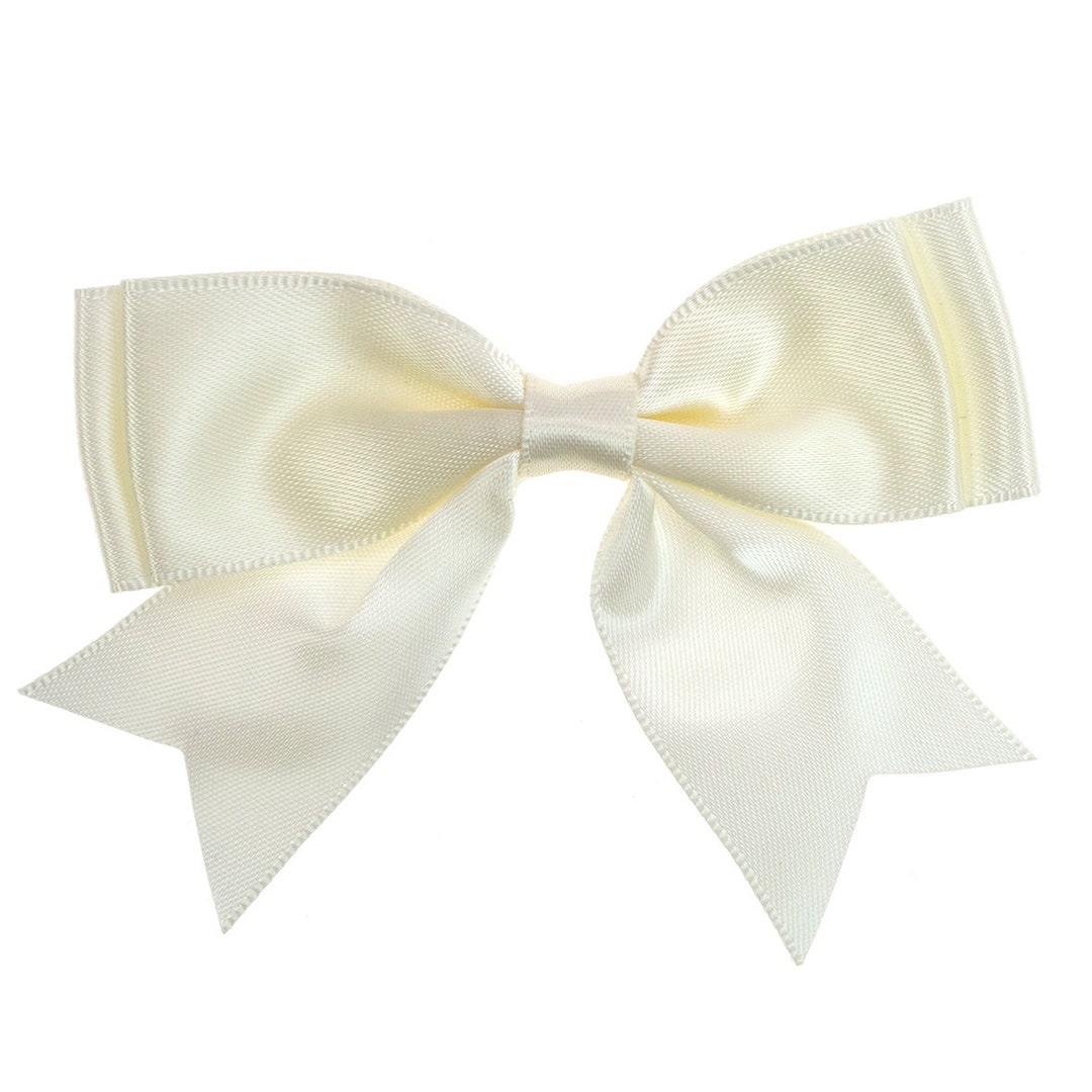 Cream Satin Ready-made Large Double-bow *sold Individually* - Etsy