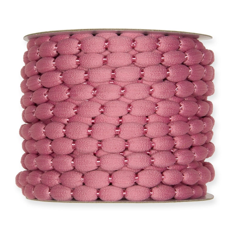 Dusky Pink Pom Pom Bobble String 8mm 5/16in Wide sold per - Etsy UK