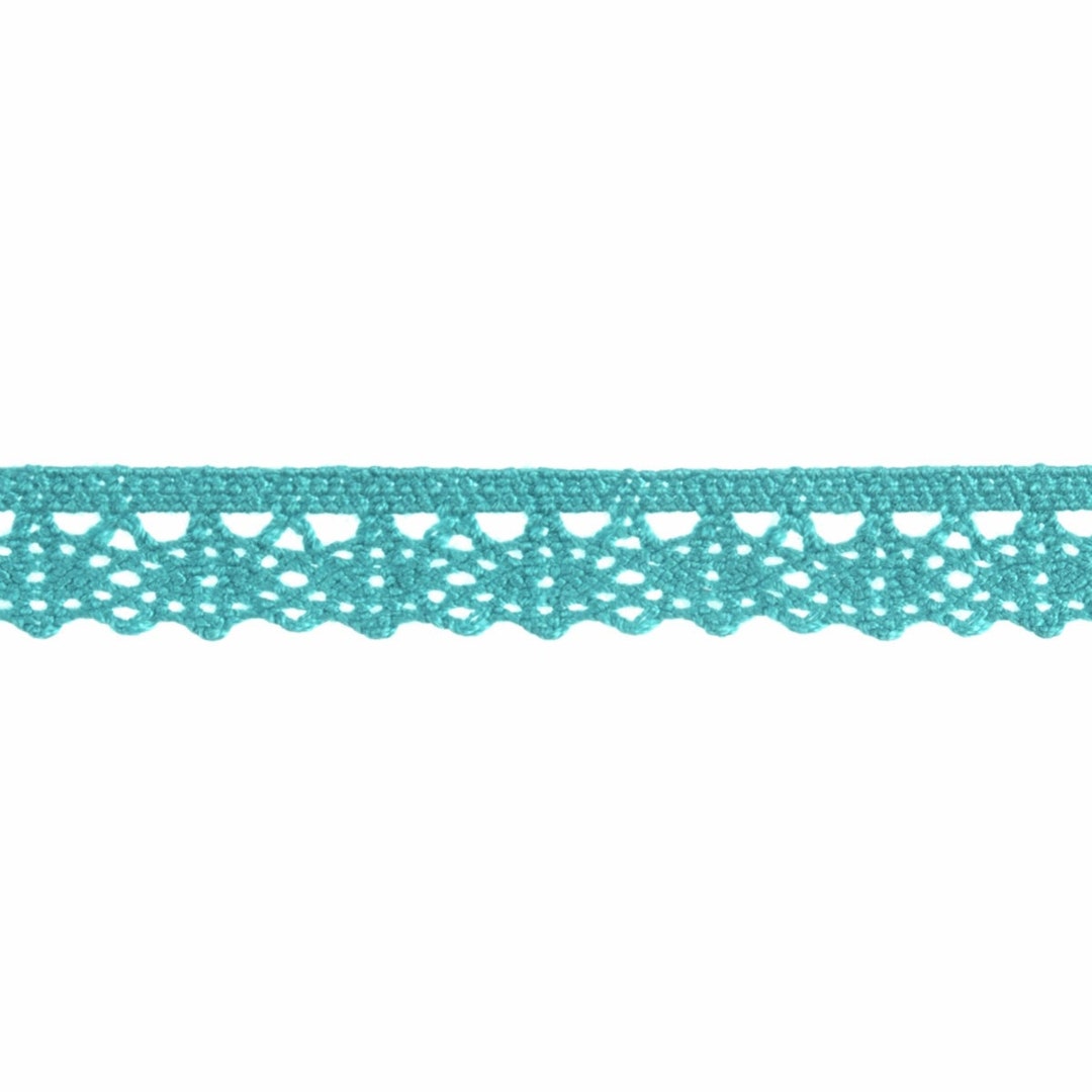 Teal "emma" Fine Lace Trim, 10mm (3/8in) Wide *sold per Metre* - Etsy