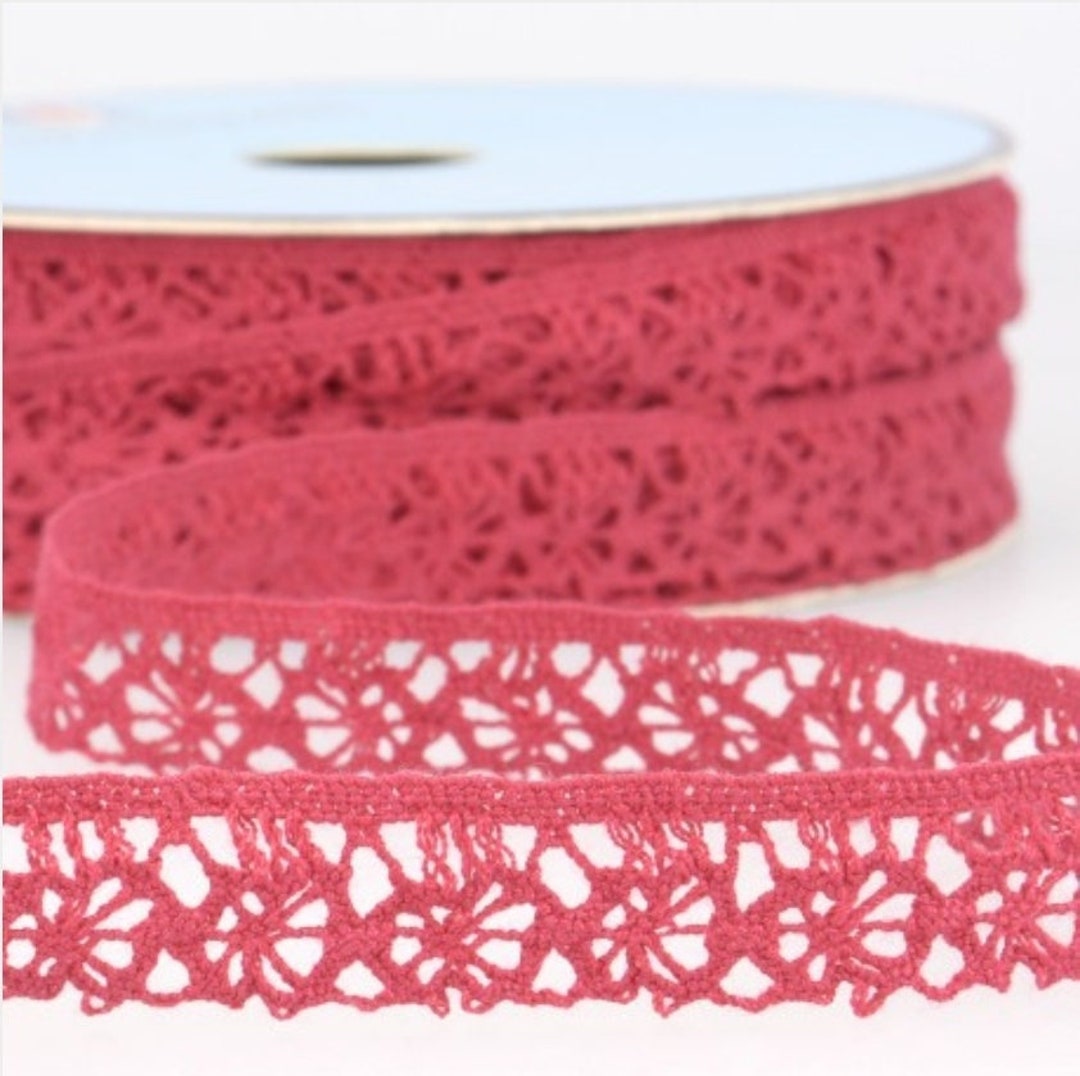 Fuchsia Pink "cartwheel" Fine Lace Trim, 12mm (1/2in) Wide *sold per ...