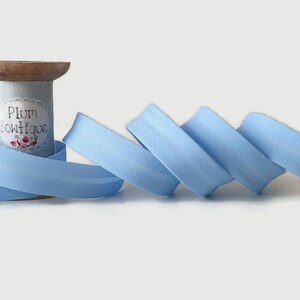 Pale Blue Polycotton Bias Binding, 18mm (11/16in) Wide *sold per Metre ...
