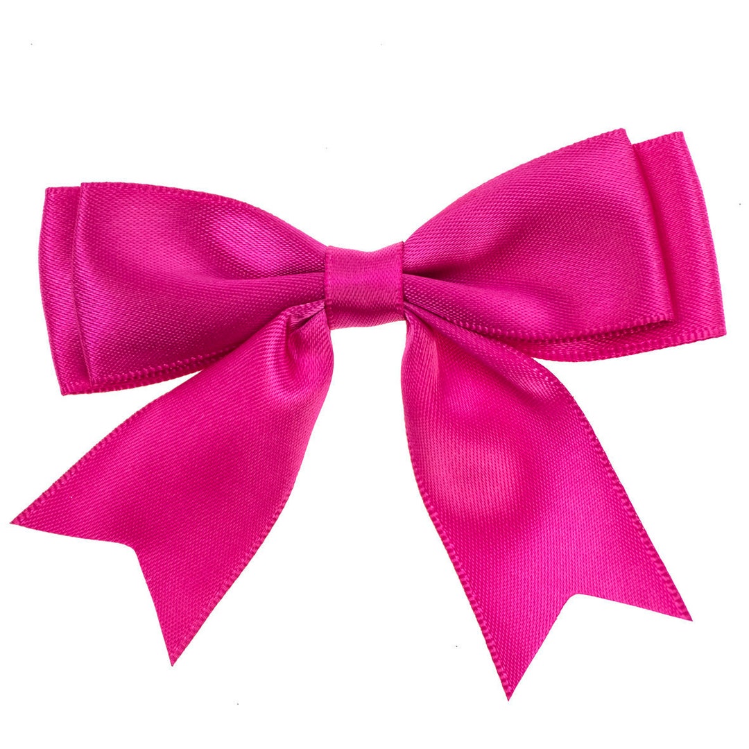 Fuchsia Pink Satin Ready-made Large Double-bow *sold Individually* - Etsy