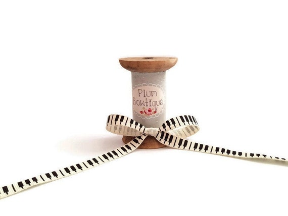 Ebony & Ivory Piano Keys Keyboard Print Ribbon 10mm Wide | Etsy