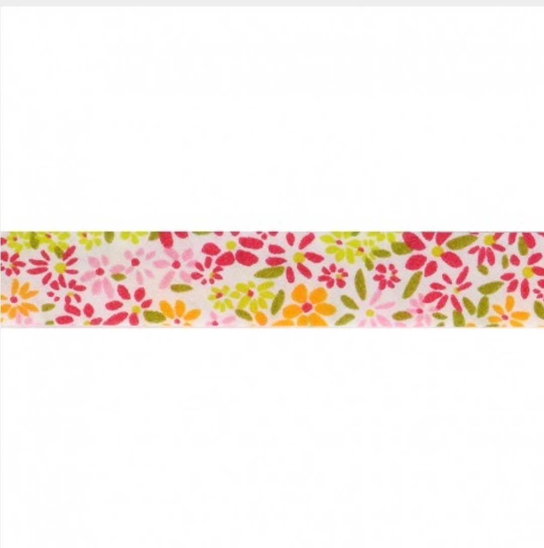 Fresh Tones "libby" Floral Print Polycotton Bias Binding, 20mm (3/4in ...