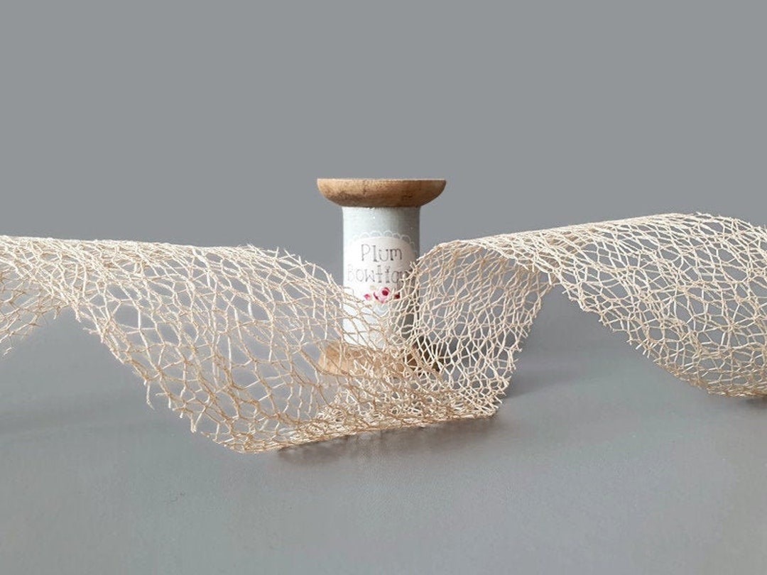 Matte Dark Cream Web Mesh Ribbon, 50mm (2in) Wide *sold per Metre* - Etsy