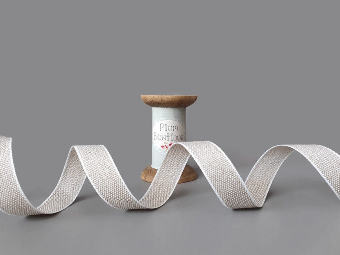 Natural Linen Ribbon With White Edges 16mm 5/8in Wide sold | Etsy