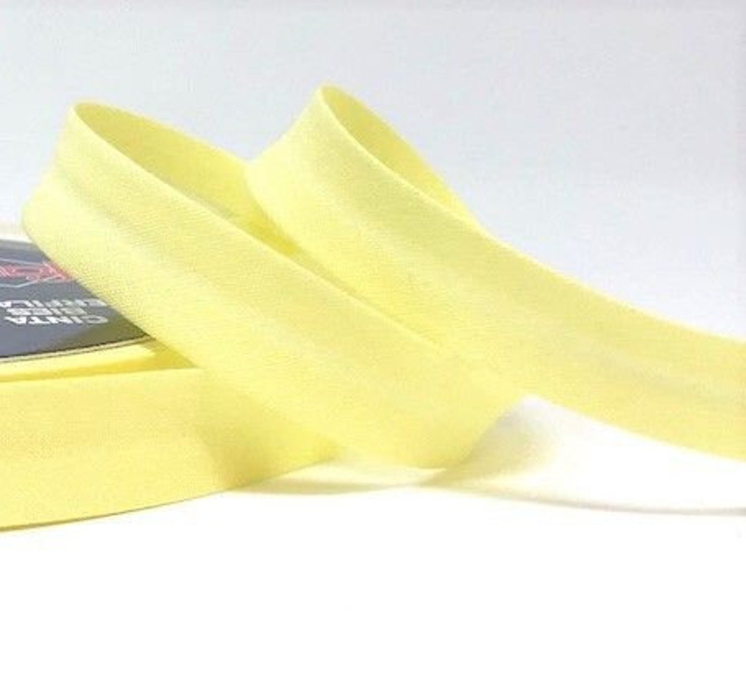 Soft Yellow Polycotton Bias Binding, 18mm (11/16in) Wide *sold per ...