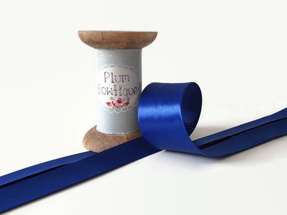 Sapphire Blue Satin Bias Binding 30mm 1.25in Wide sold per | Etsy