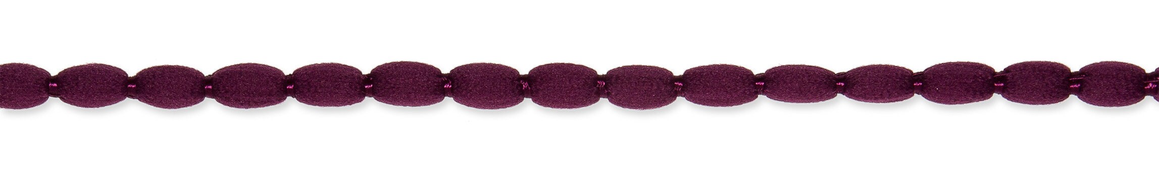 Deep Plum Pom Pom Bobble String, 8mm (5/16in) Wide *sold per Metre ...