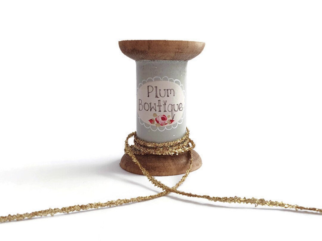 5mtr Metallic Gold Sparkle Tinsel Twine, 1.5mm (1/16in) Thick *sold per ...