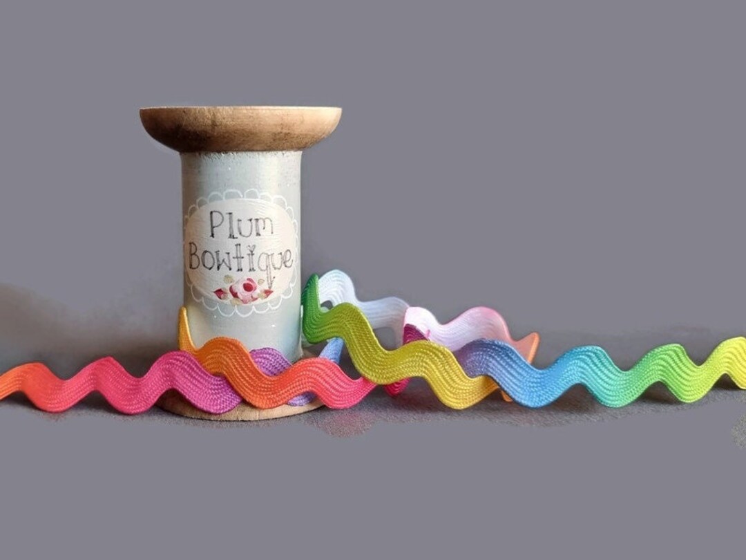 Rainbow Multicolour Ric-rac Trim, Large 16mm (5/8in) Wide *sold per ...