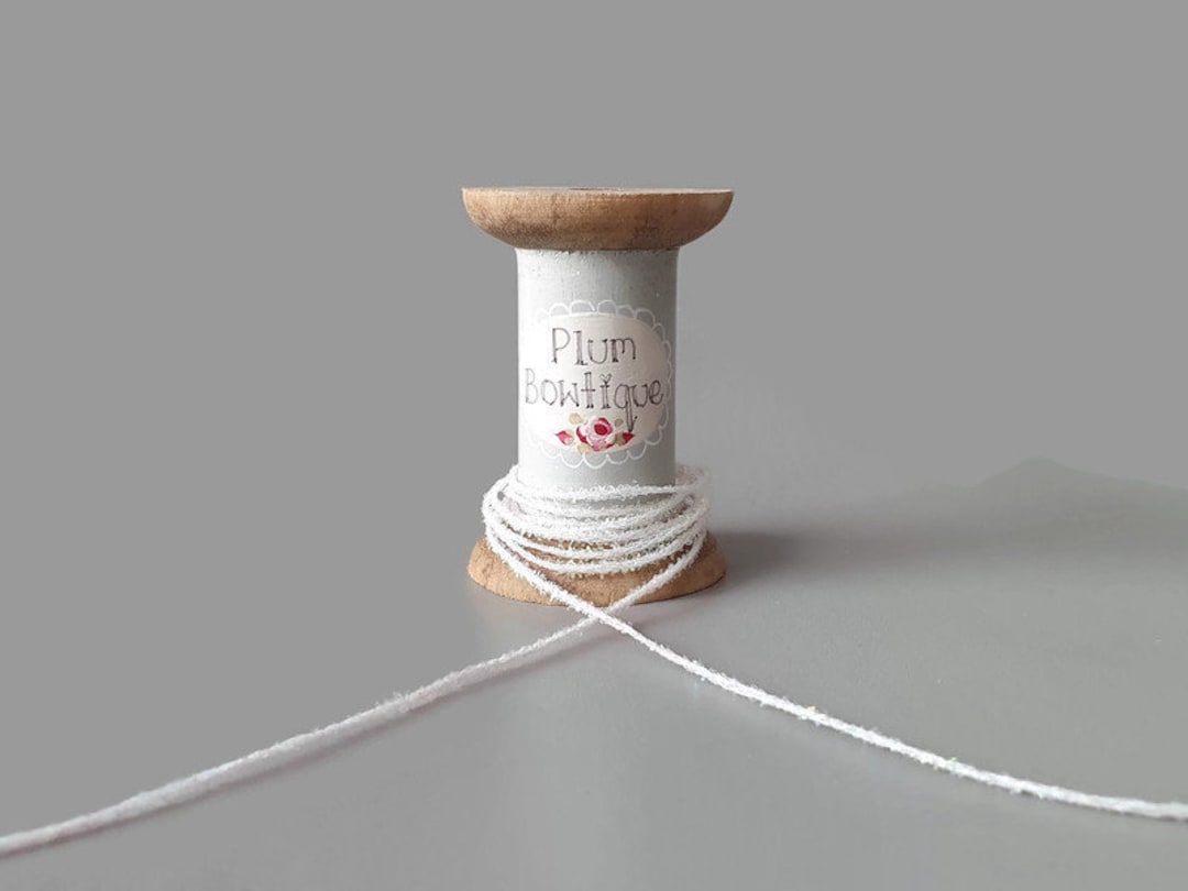 5mtr Iridescent White Sparkle Tinsel Twine, 1.5mm (1/16in) Thick *sold ...