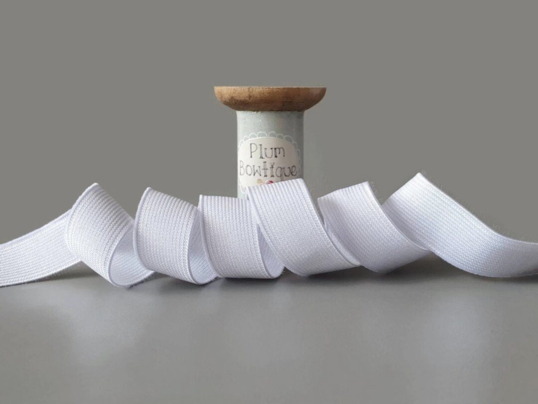 White Woven Elastic, 19mm (3/4") Wide *sold per Metre* - Etsy