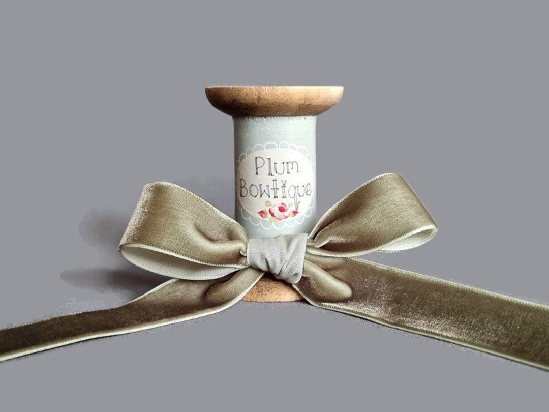 Olive Green Velvet Ribbon, 22mm (7/8in) Wide *sold per Metre* - Etsy