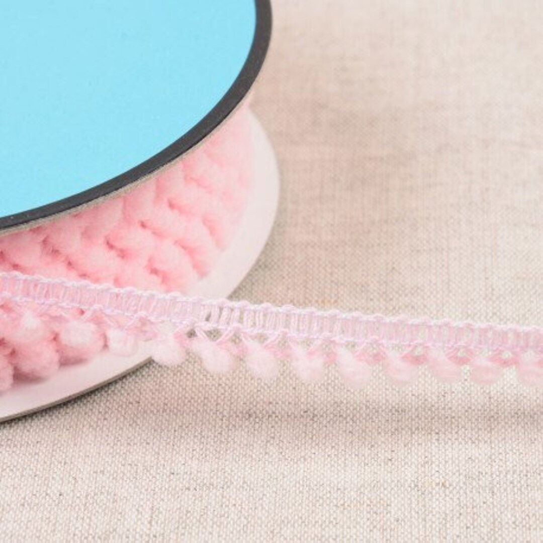 Light Pink Mini Pom Pom Trim, Mini 3mm (1/8in) Diameter *per 1 Metre/39 ...