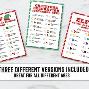 Christmas Scavenger Hunt Printables, Elf Scavenger Hunt, Digital ...