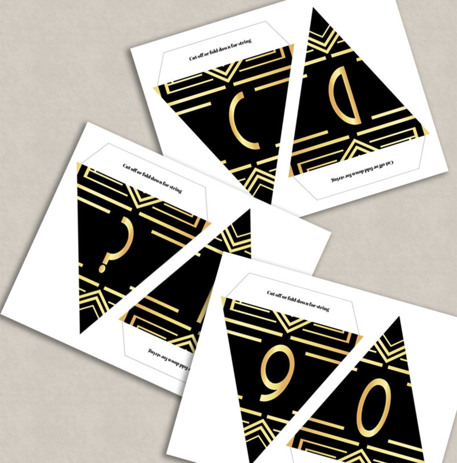 Printable Bunting 1920s Theme Party Decor, Roaring Twenties Banner Any ...
