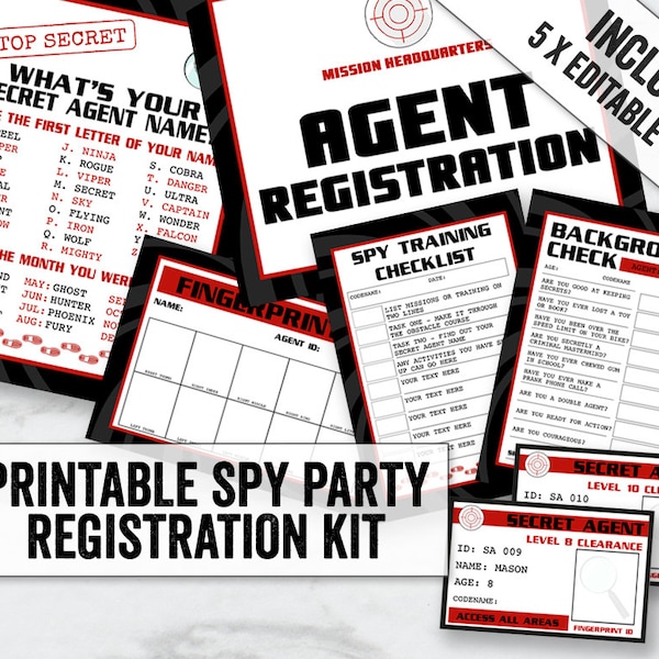 Secret Agent Party - Etsy