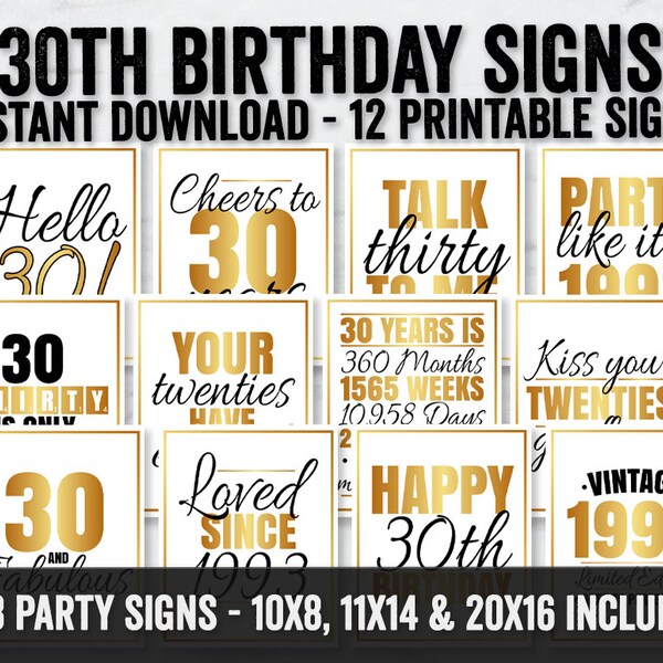 30th Birthday Sign - Etsy