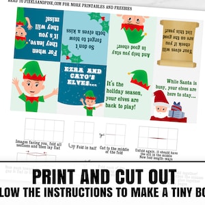Printable Mini Elf Book, Add Your Own Text Elf Book, Mini Book for ...
