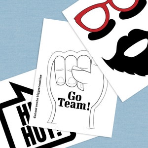 40 Football Printable Any Team Photo Booth Props, American Football ...