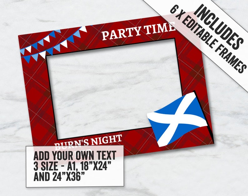 Printable Scottish Party Bundle, Editable Scotland Party Decorations ...