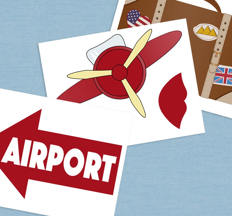 35 Pilot Party Props Airplane Party DIY Printable Photo Booth | Etsy