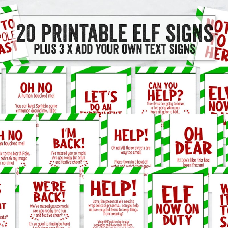 Elf Signs - Etsy