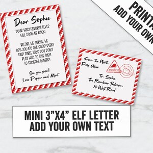 Mini Printable Elf Letter, Editable Elf Letter Tiny, Christmas Elves ...