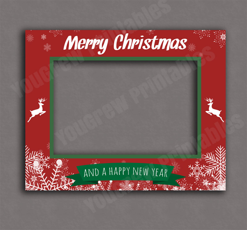 Printable Christmas Photo Booth Frame Digital Download Giant - Etsy