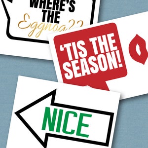 40 Christmas Party Photo Booth Props, Fun Christmas Printable Props ...