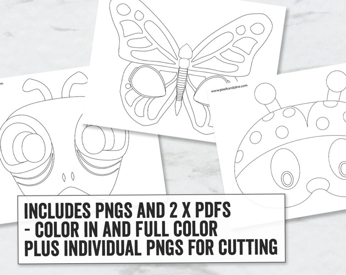 10 Insect Mask Printables Kid's Bug Masks Printable - Etsy UK