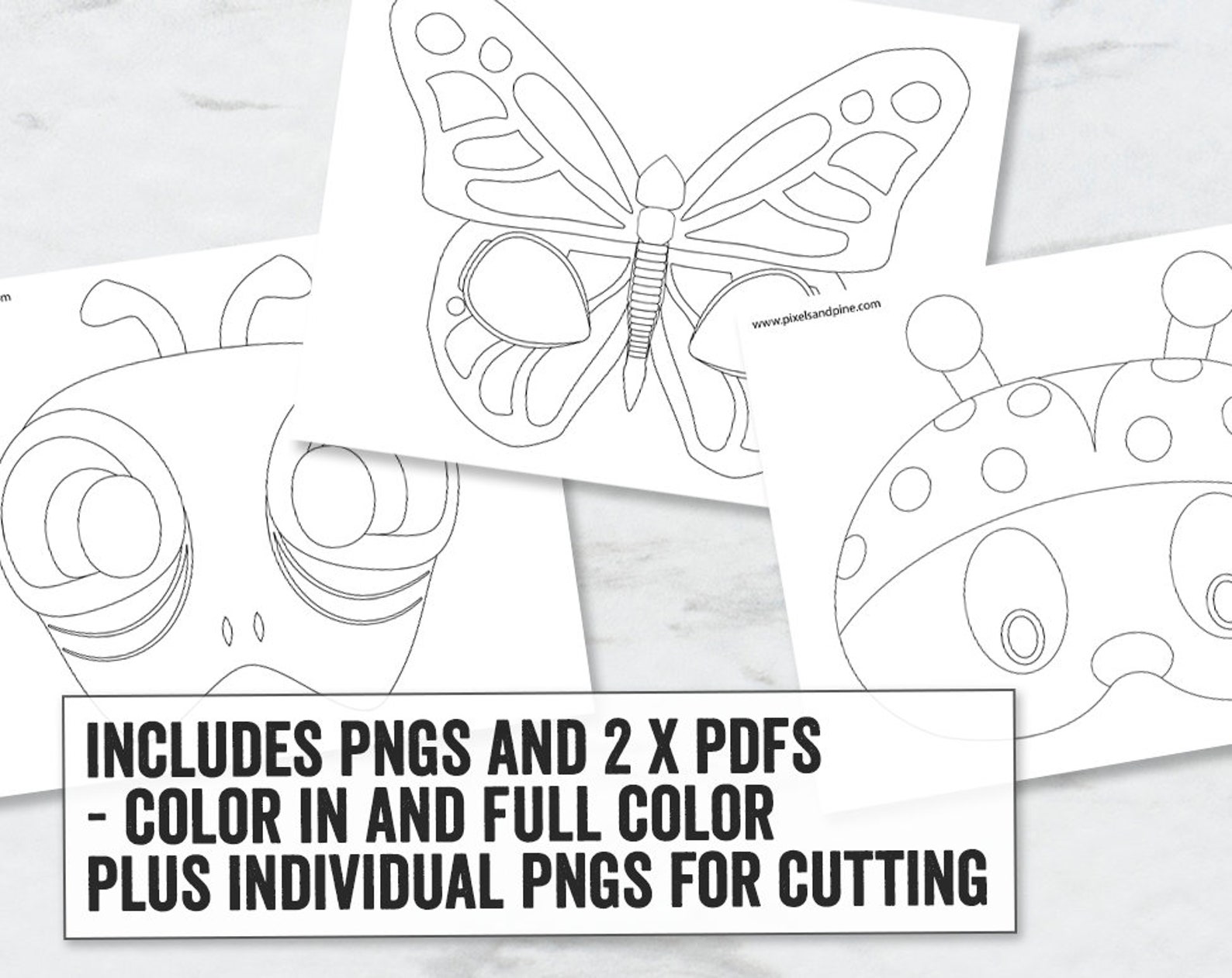 10 Insect Mask Printables, Kid's Bug Masks, Printable Masks for Kids ...