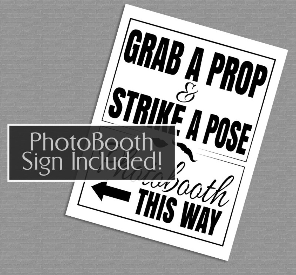 35 Any Colour Wedding Props Printable Photo Booth Wedding - Etsy