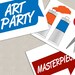 35 Art Party Photobooth Props, Arty Party Photo Booth Prop, Diy Paint ...