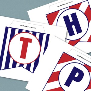 Nautical Bunting Printable, Happy Birthday Banner Nautical Theme Party ...