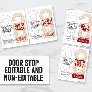 Printable Tooth Fairy Set, Add Your Own Text Printable Tooth Fairy ...
