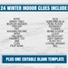 Printable Winter Treasure Hunt Clues, Instant Download Winter Treasure ...