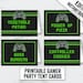 Editable Gamer Party Bundle, Printable Gaming Party Pack, Printable ...