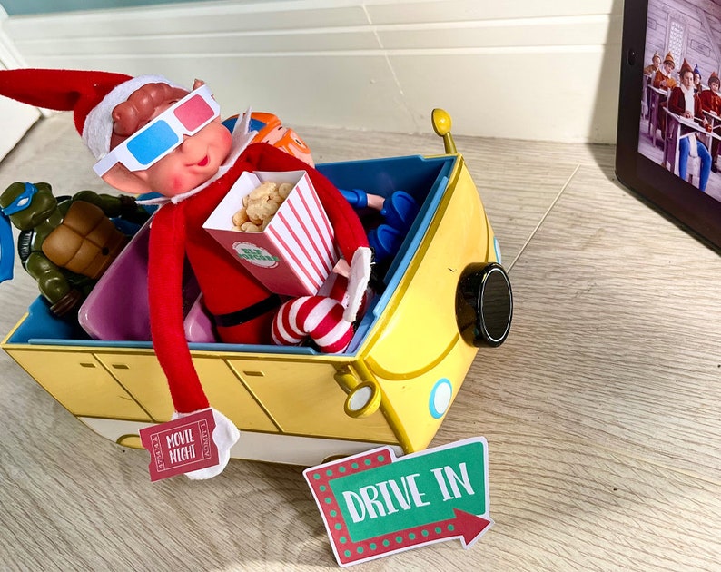 Christmas Elf Movie Night Printables, Instant Download Movie Night Elf ...