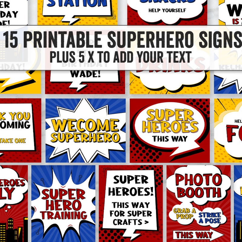 Superhero Printable - Etsy