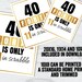 Printable 40th Birthday Signs, Gold Party Signs 1983, Gold 40th ...