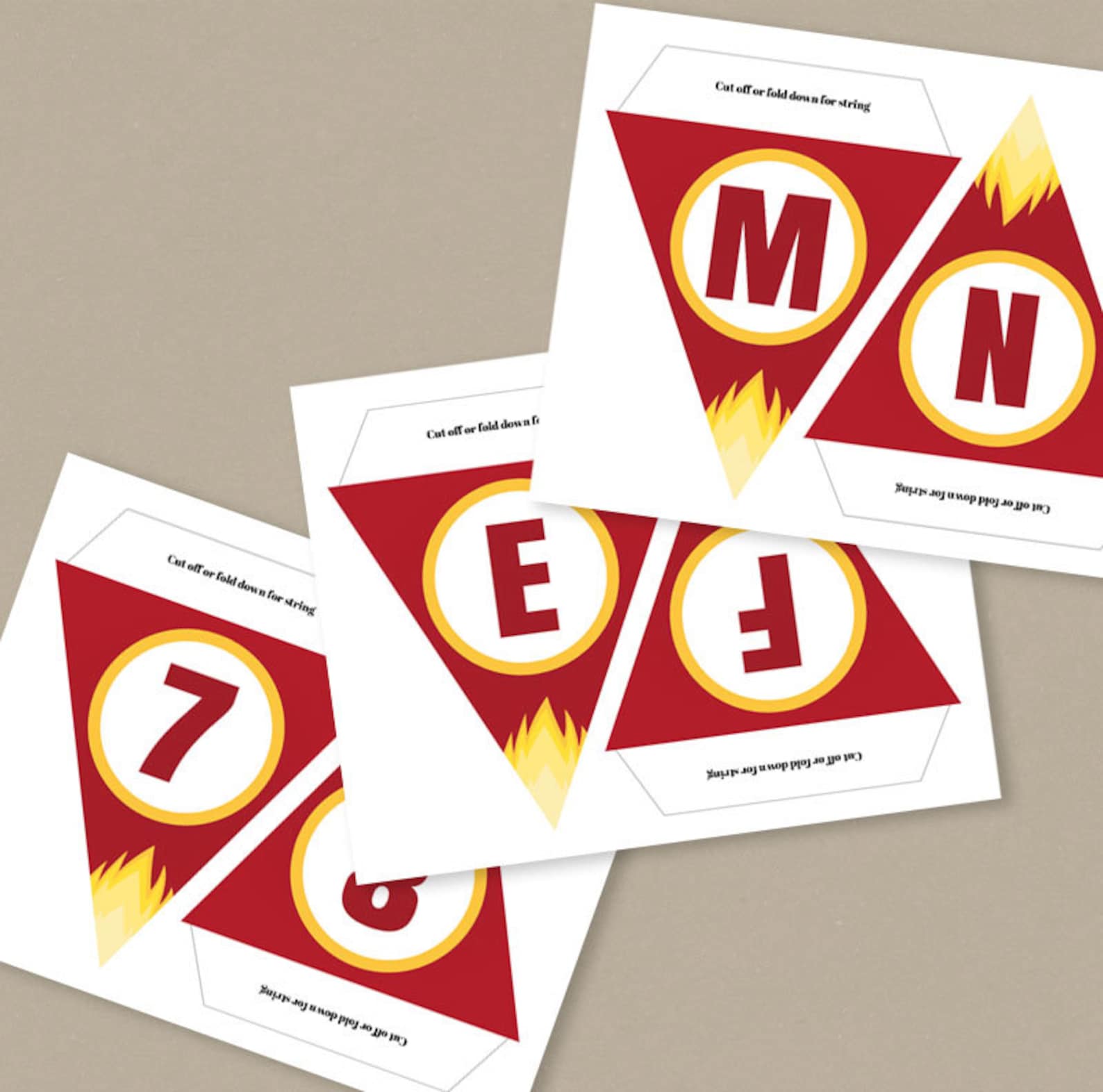 Firefighter Bunting Printable, Any Phrase, Diy Alphabet Fireman Party ...