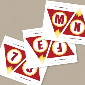 Firefighter Bunting Printable, Any Phrase, Diy Alphabet Fireman Party ...