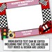 Printable Car Racing Selfie Frame, Add Your Own Text Red Race Car ...