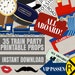 35 Train Party Printable Props, Conductor Train Themed Party Diy Photo ...