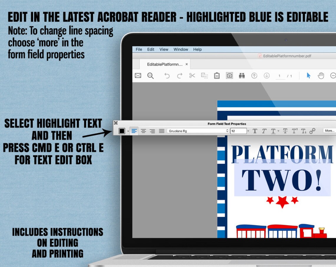 Printable Train Party Signs Editable Train Party Signs to Add - Etsy