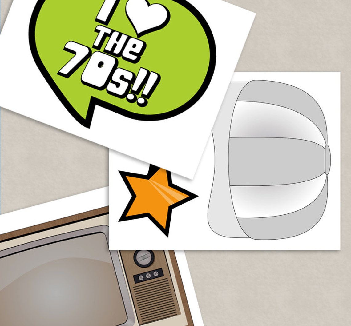 35 Seventies Printable Party Photo Booth Props 70s Photo - Etsy UK